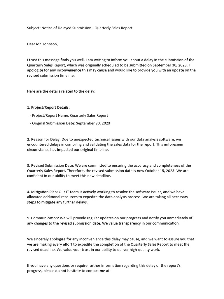 Sales Report Submission Update | PDF | Business