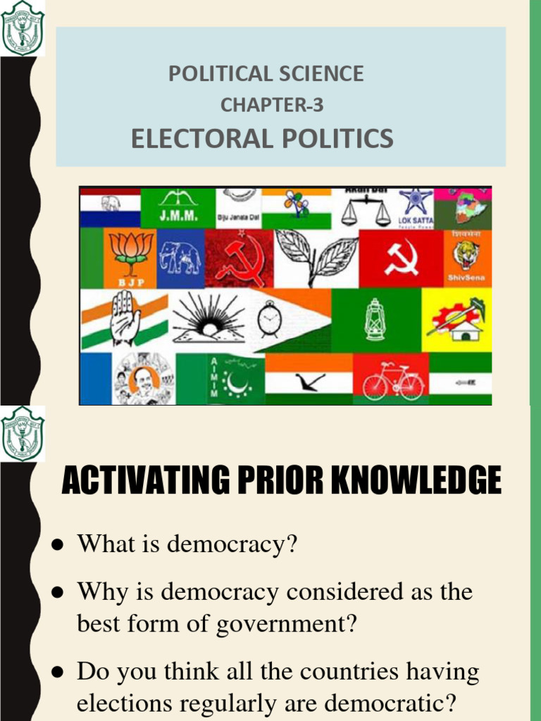 Electoral Politics PPT - Class 9 | PDF | Elections | Voting