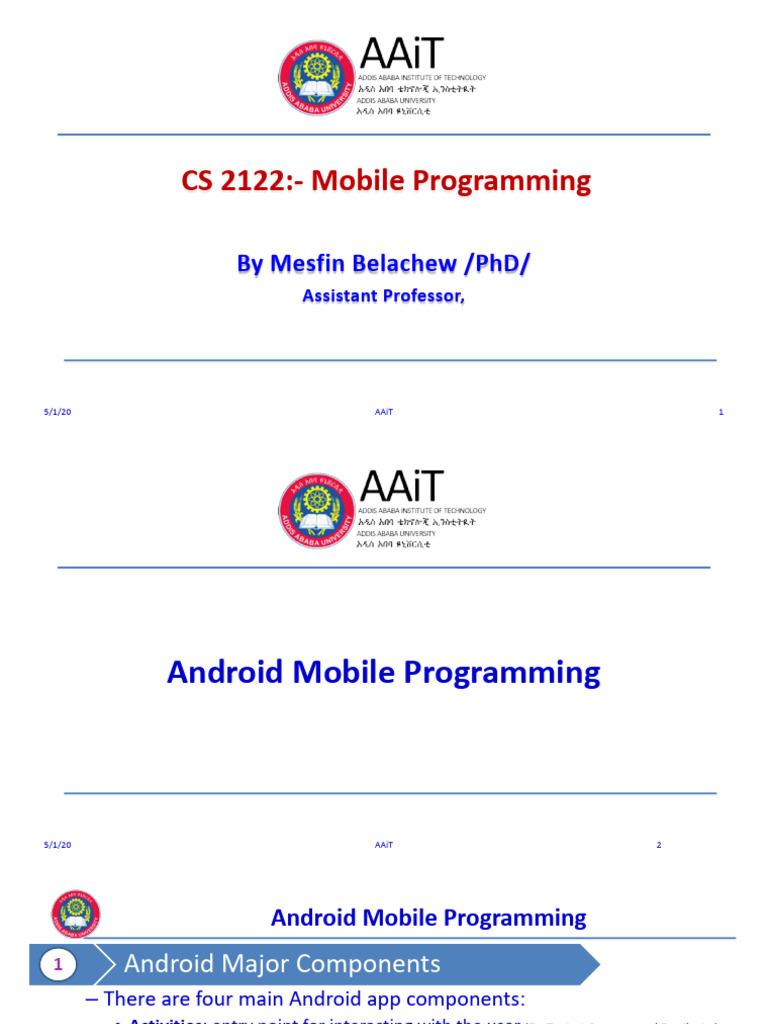 002 - Introduction Android Programming | PDF | Android (Operating ... 002 - Introduction Android Programming | PDF | Android (Operating ...