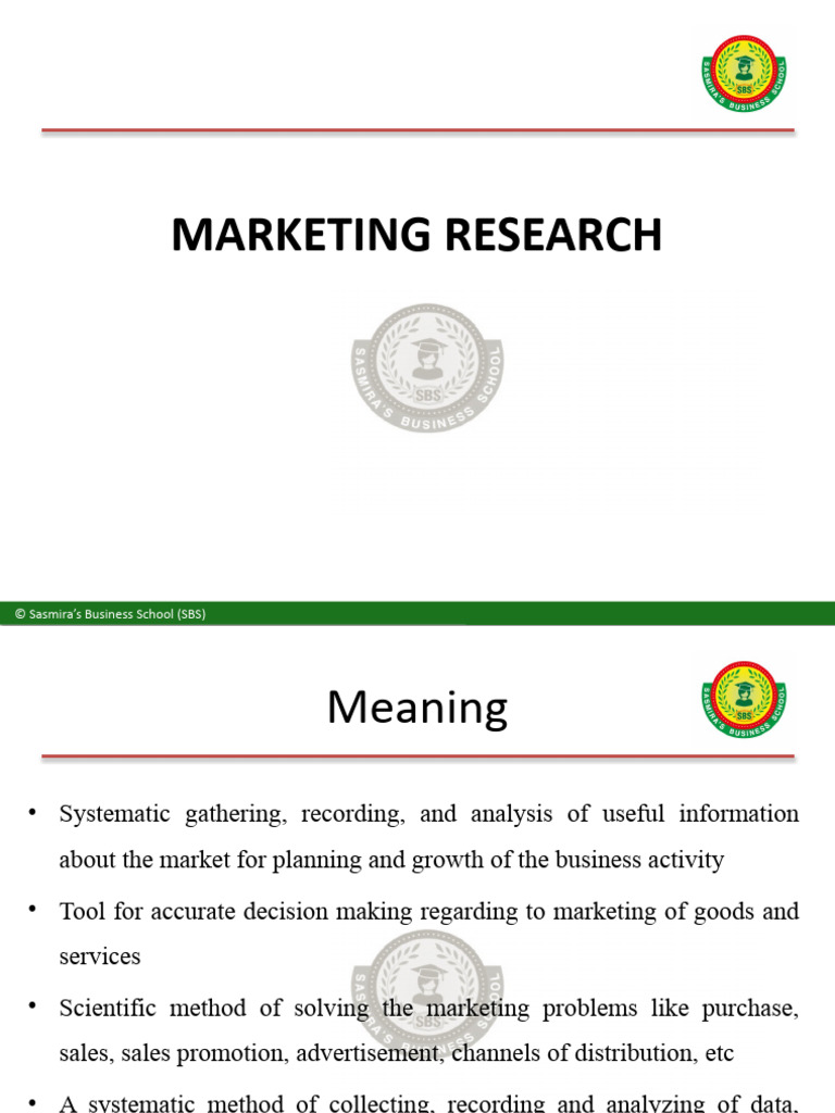 4 Marketing Research | PDF | Marketing | Marketing Research