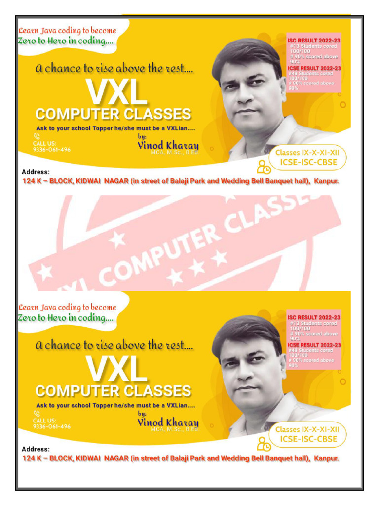 MCQ Computer Application by VXL Computer Classes | PDF | Constructor (Object Oriented ...