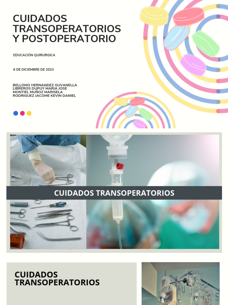 Cuidados Transoperatorios y Postoperatorio - Bellomo Hernández ...