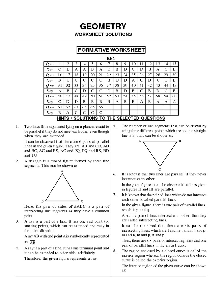 Vi 05 Geometry-Solution | PDF | Triangle | Circle