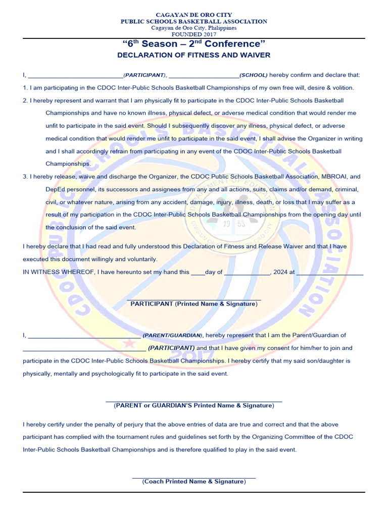 Waiver Cdoc Inter Public 2nd Conference New | PDF | Government | Justice