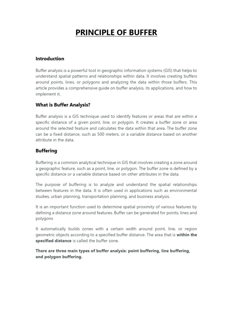 Buffer | Download Free PDF | Geographic Information System | Spatial ...