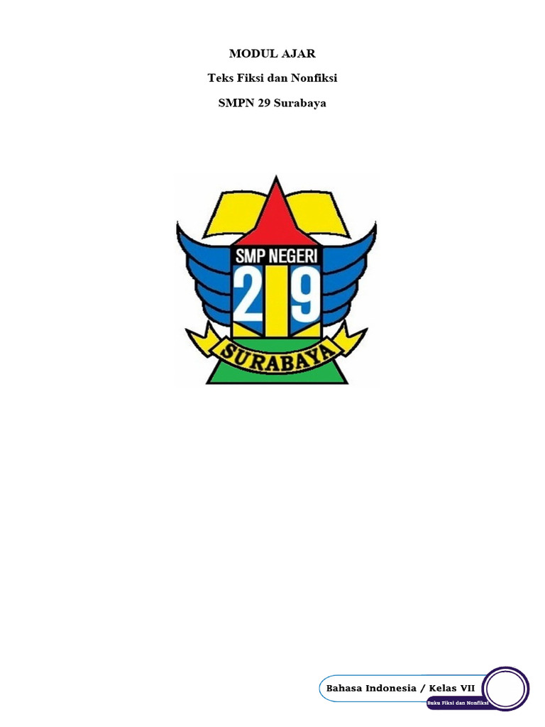 Modul Ajar Fiksi Dan Nonfiksi Eka Aprilia | PDF | Karier & Perkembangan | Seni & Disiplin Bahasa