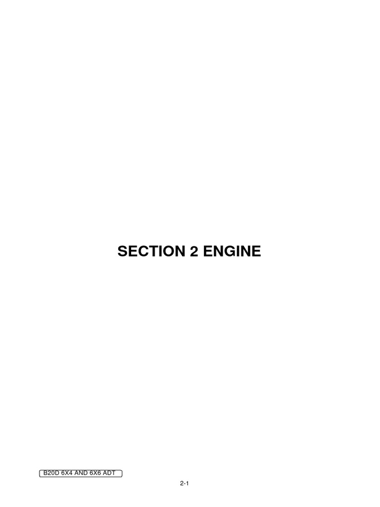 B20D Parts Manual Section 2 Engine | PDF | Pump | Piston