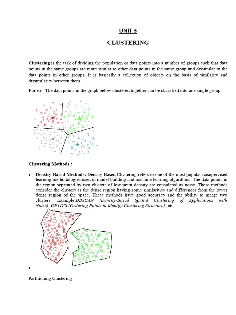 Unit 3 Data | Download Free PDF | Database Index | Cluster Analysis