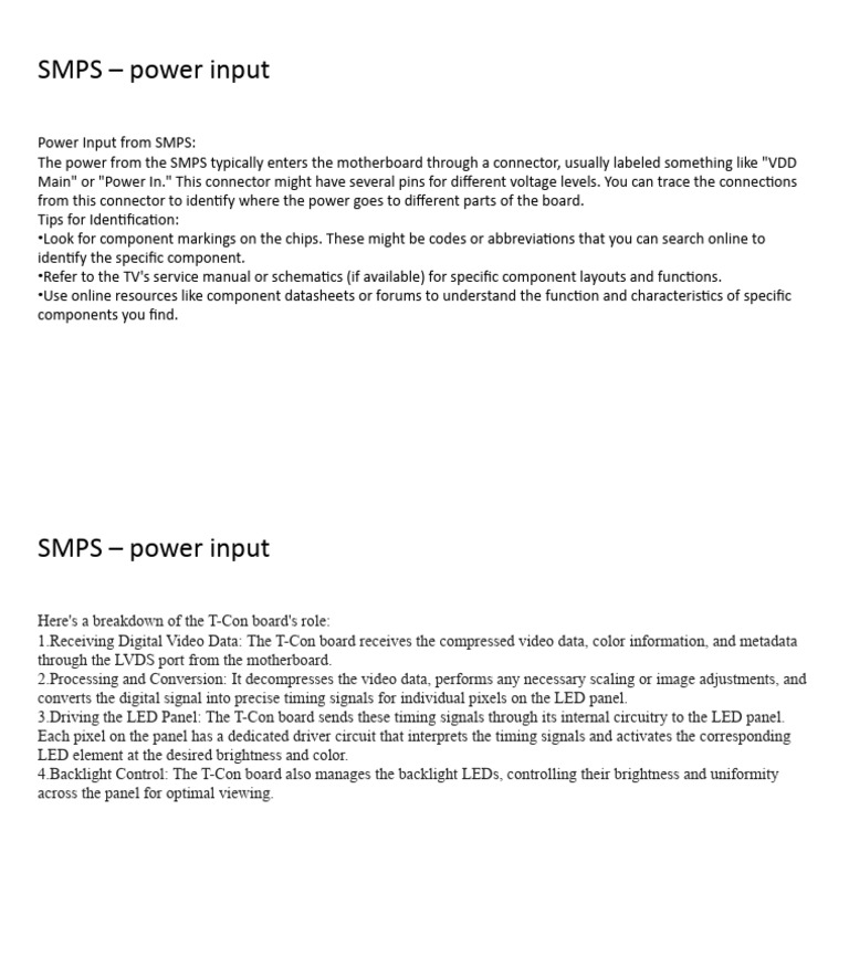 SMPS Power Input | PDF