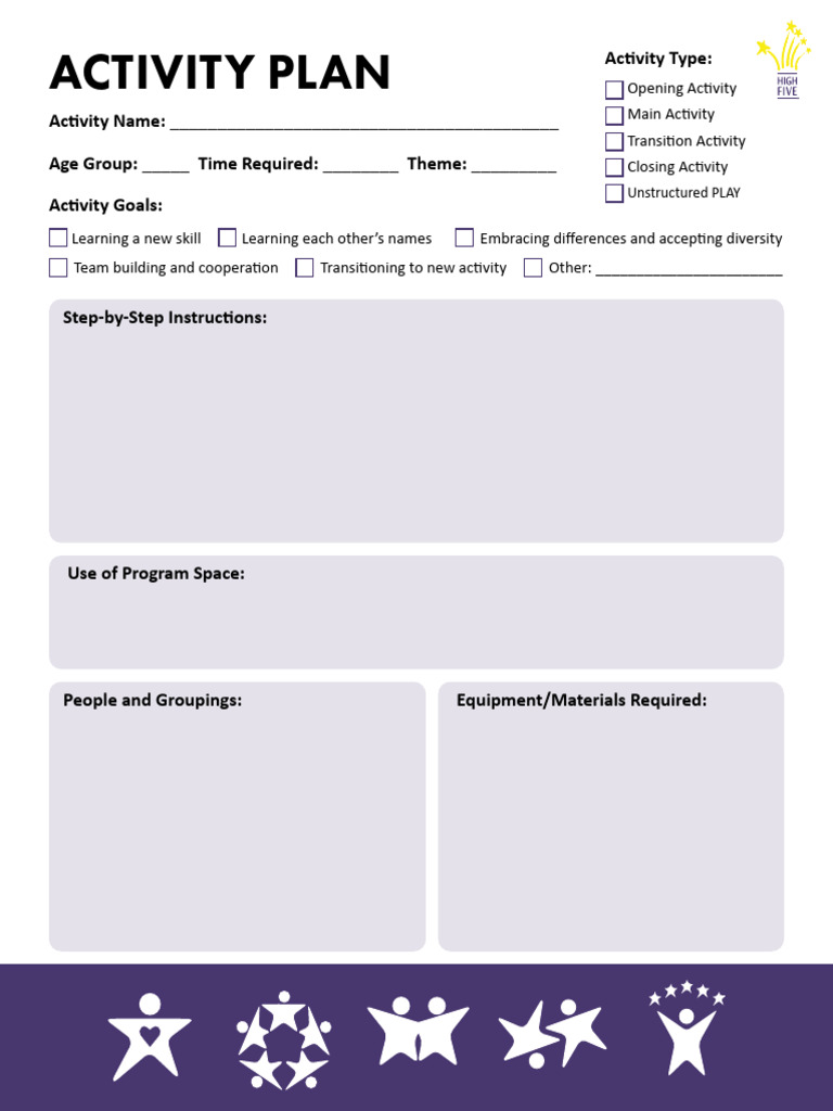 HIGH FIVE Activity Plan | PDF