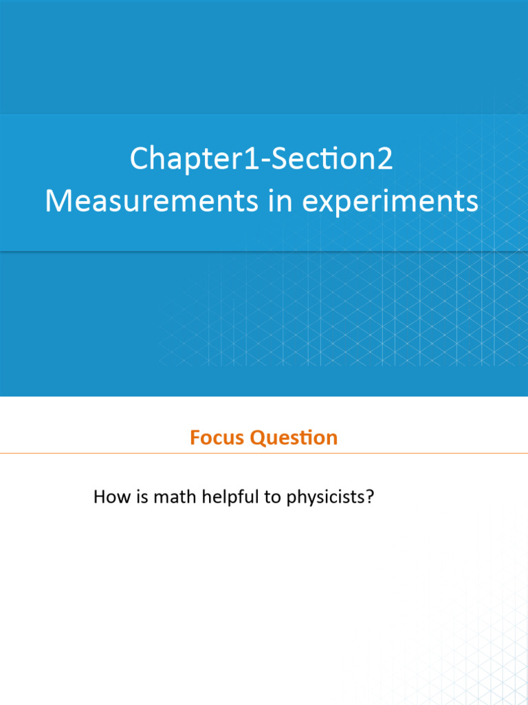 Chapter1-S2 - MEASUREMENTS IN EXPERIMENTS | PDF | Significant Figures ...