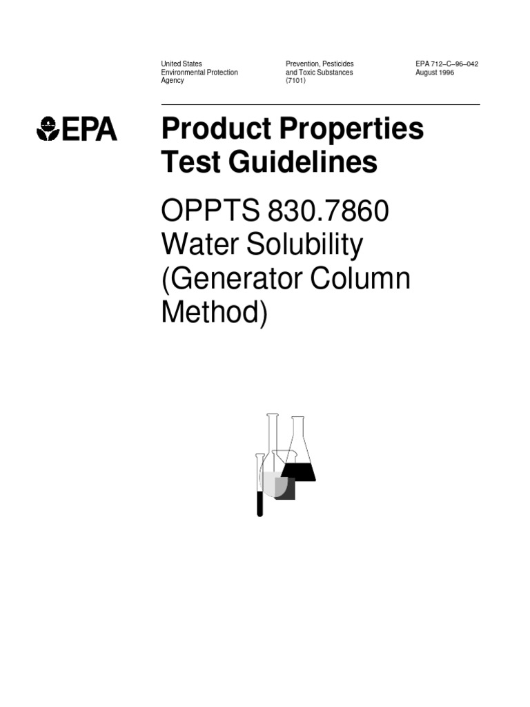 EPA Water Solubility Test Guide | PDF | High Performance Liquid ...