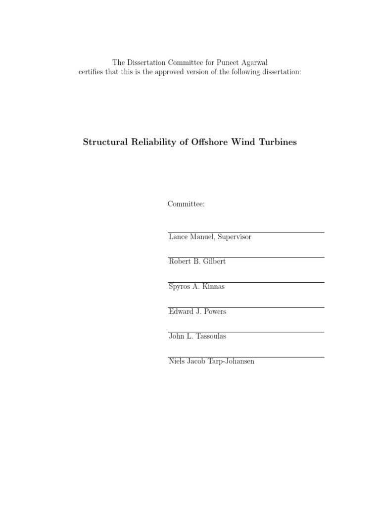 Offshore Wind Turbine Reliability | PDF | Percentile | Statistics