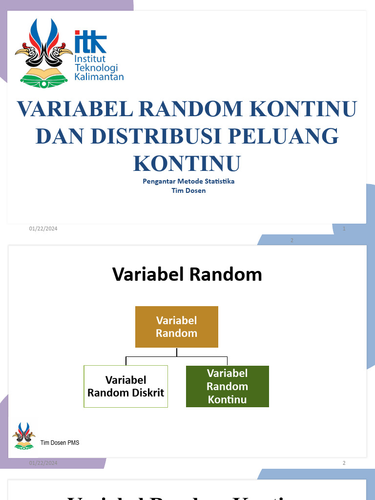 Variabel Random Kontinu Dan Distribusi Peluang Kontinu | PDF