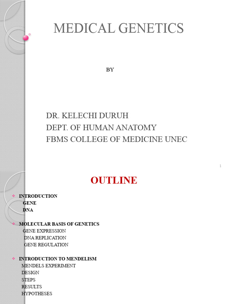 Medical Genetics Lecture 300 | PDF | Dominance (Genetics) | Translation ...