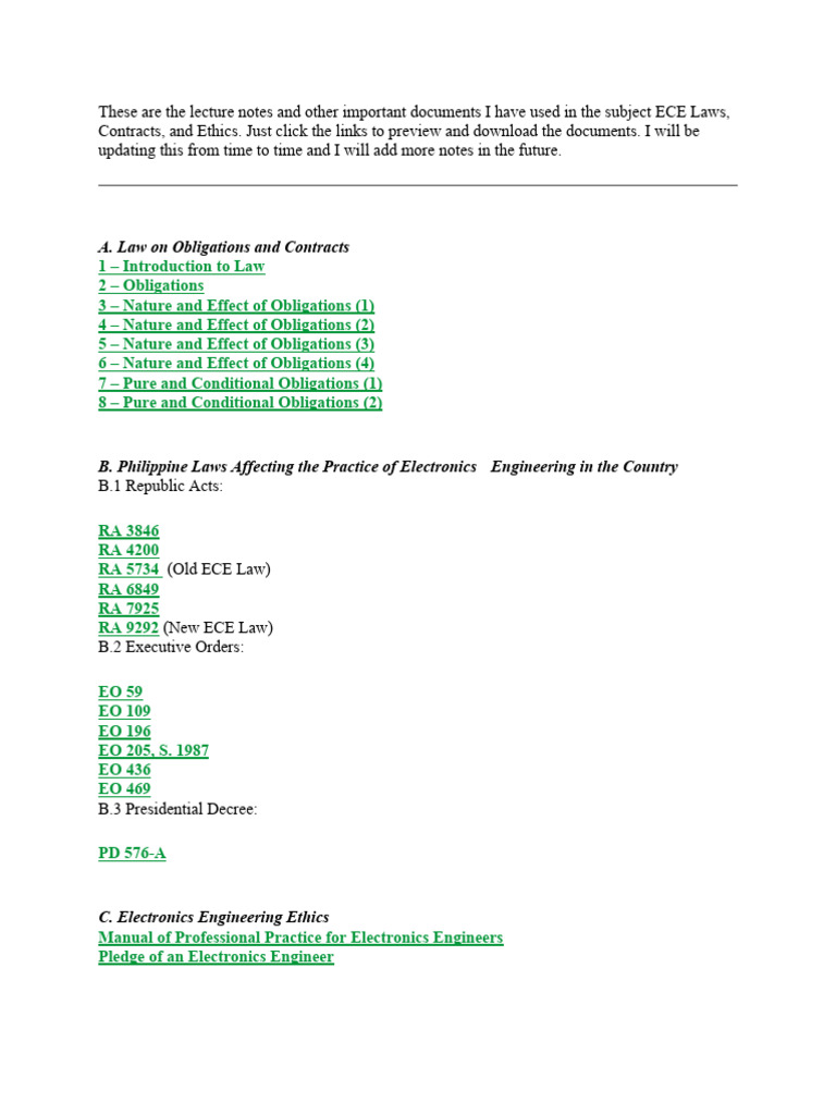 Ece Laws | PDF