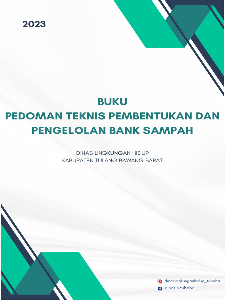 Cover Buku Pedoman Teknis Pembentukan Bank Sampah | PDF