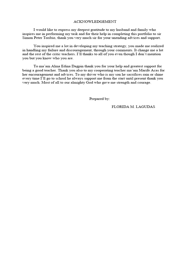 ACKNOWLEDGEMENT | PDF