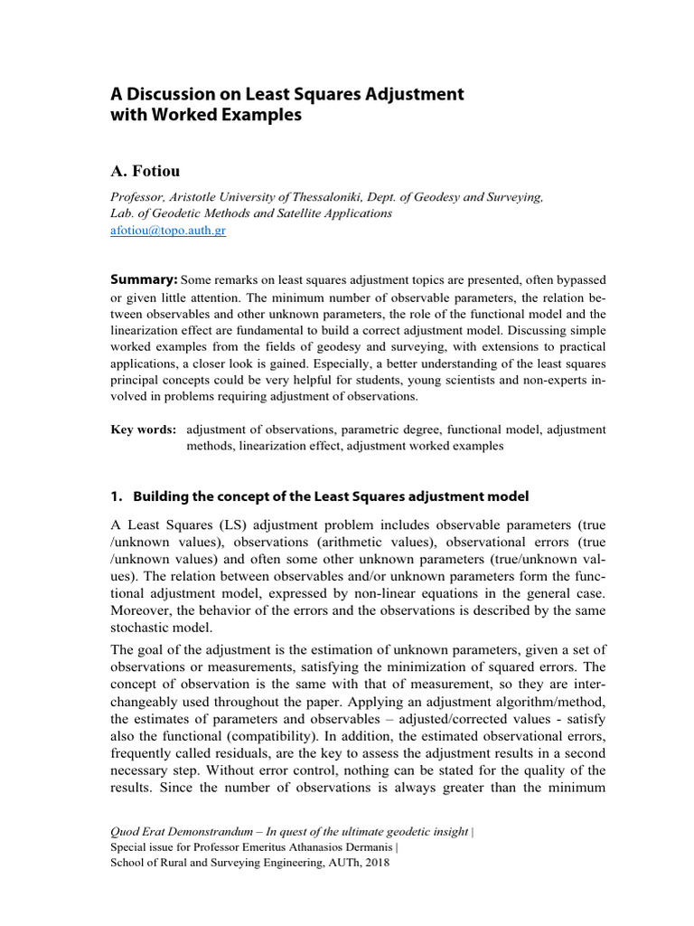 Least Square | PDF | Least Squares | Errors And Residuals