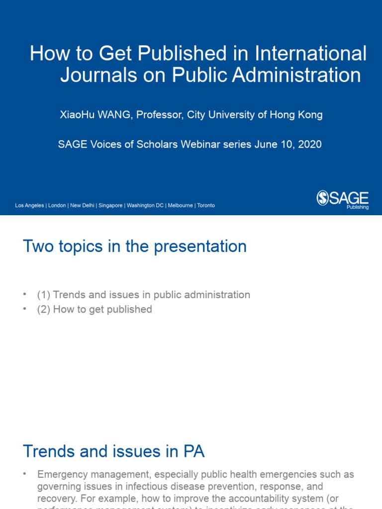 SAGE PresentationSlides June4 2020 | PDF | Governance | Leadership