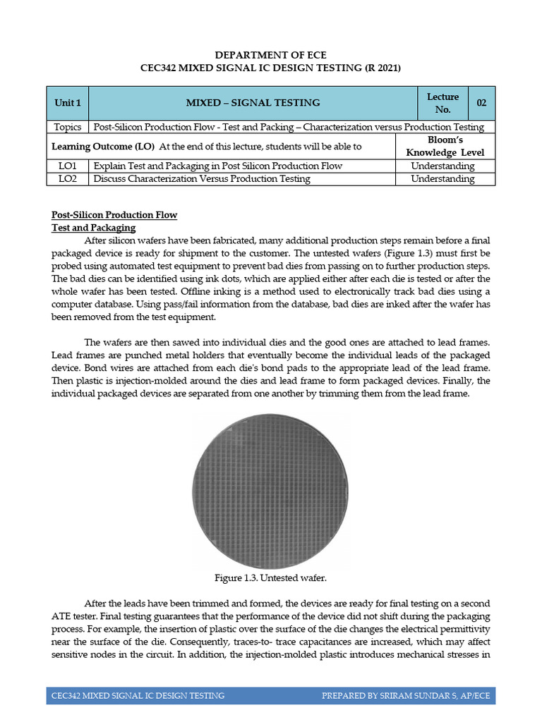 1.2 - CEC342 - Post-Silicon Production Flow - Test and Packing ...