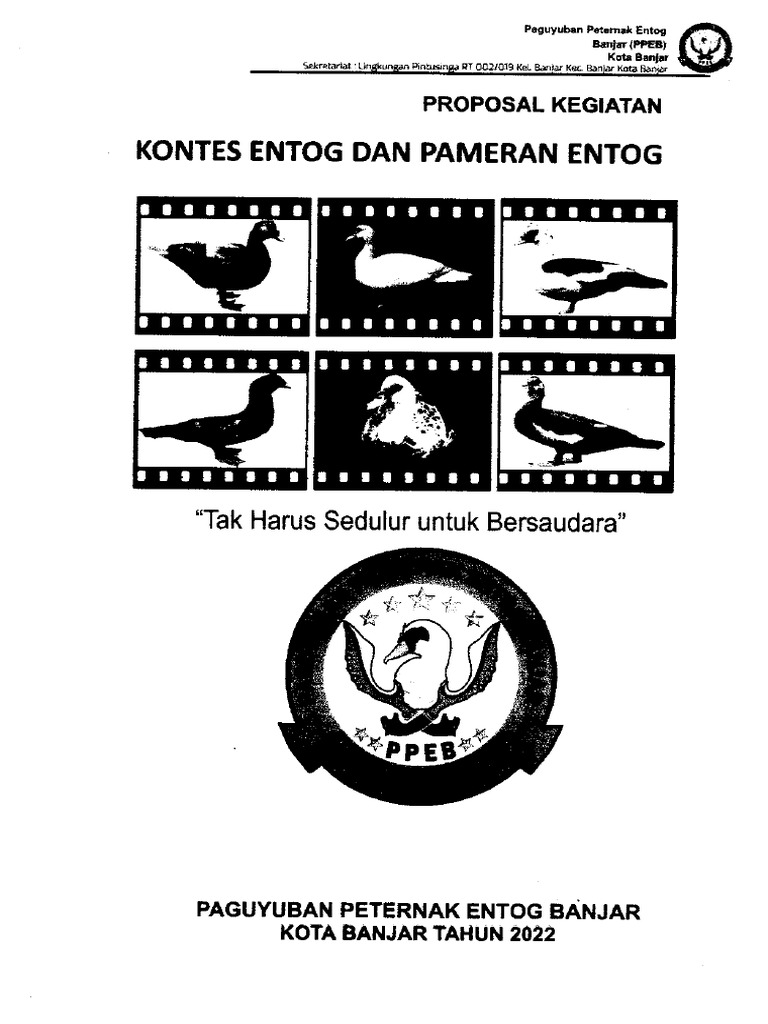 Proposal Kegiatan Kontes Entog | PDF