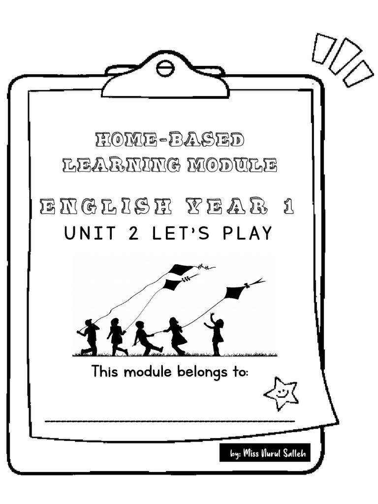 Year 1 English Unit 2: Let's Play Worksheet | PDF | Rectangle | Human ...