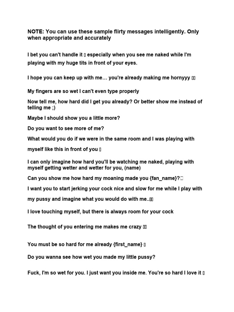 Sexting Openers | PDF