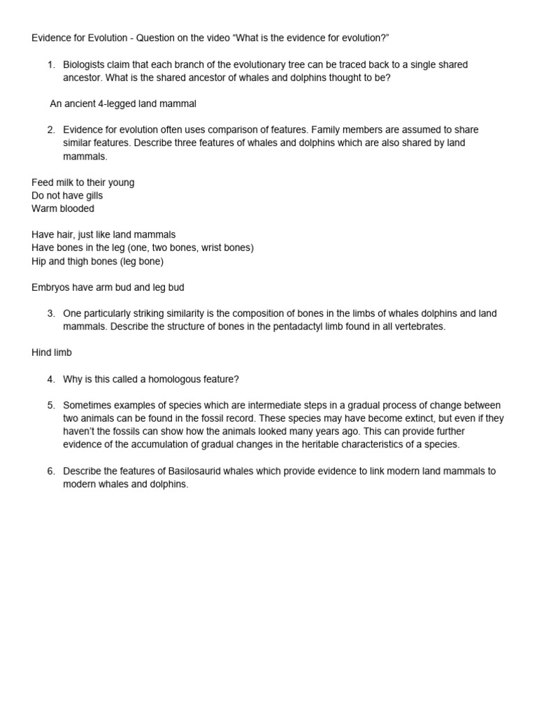 Introduction To Evolution | PDF