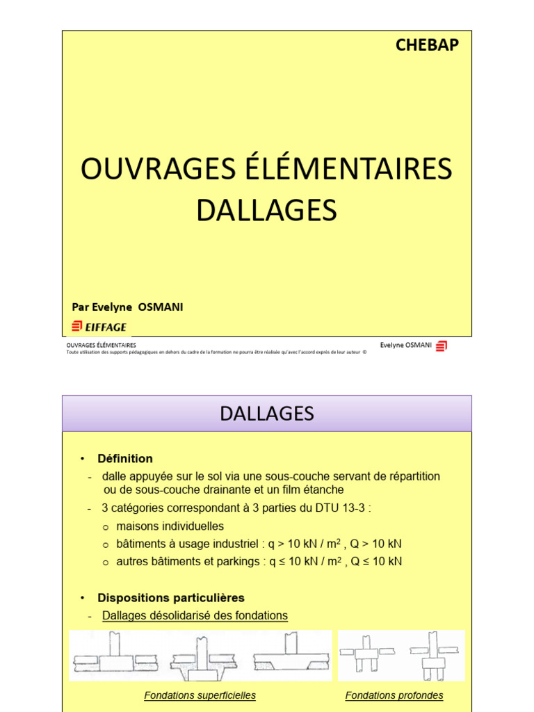 Dallages et Chebap : Guide Technique | PDF | Fondation (construction ...