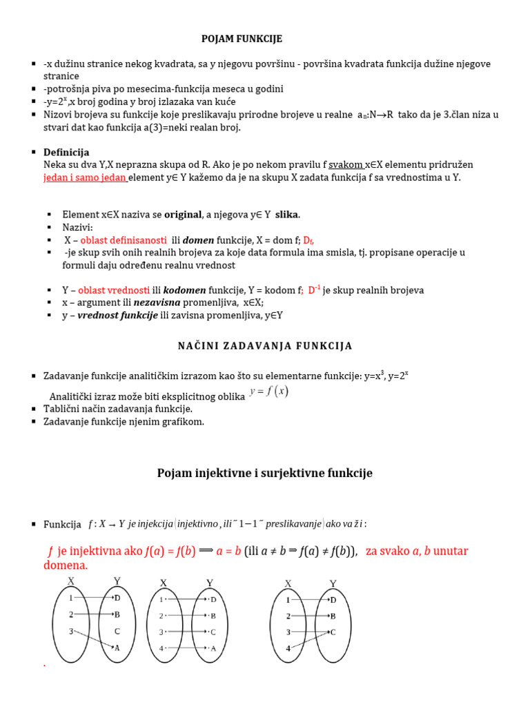 Pojam Funkcije | PDF