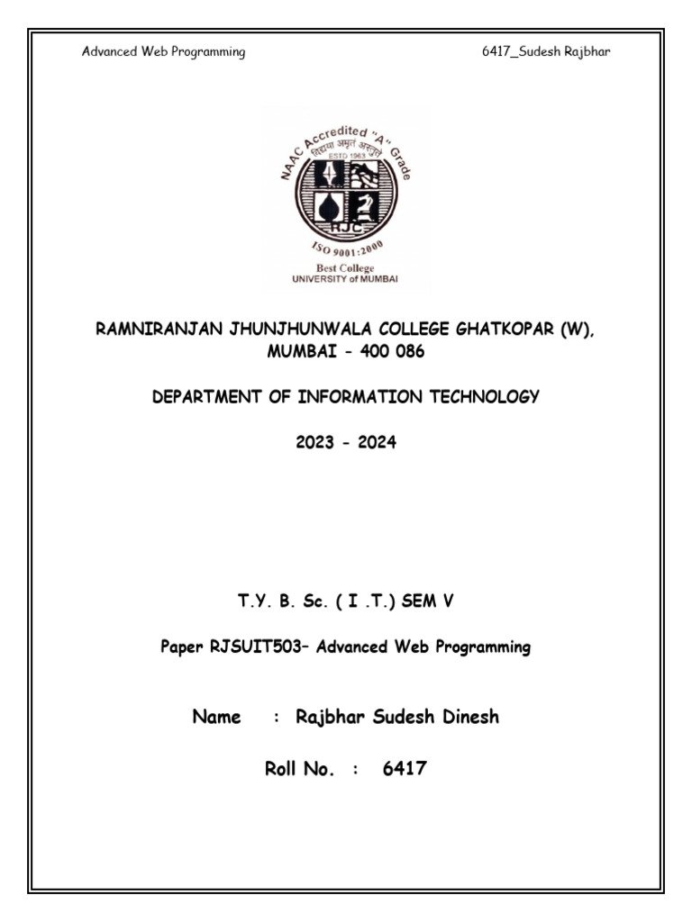 6417 Awp Final | PDF | World Wide Web | Internet & Web