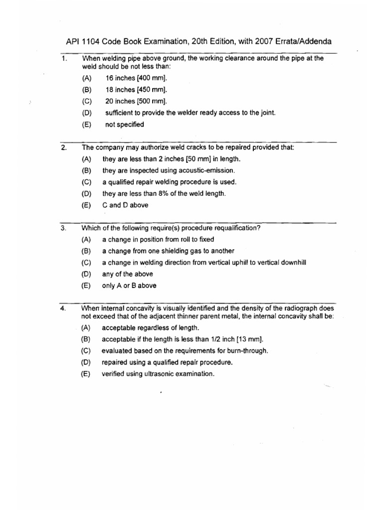 Code Exam Cwi | PDF | Welding | Construction