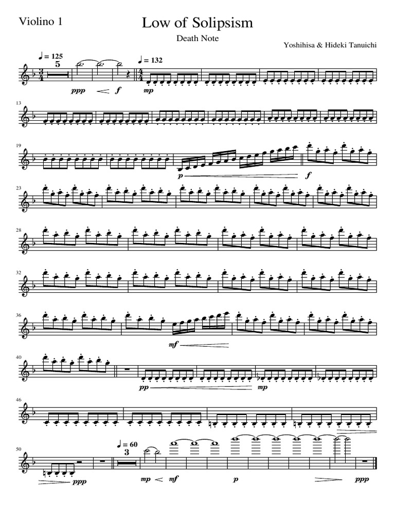 Análise da Partitura de Death Note | PDF