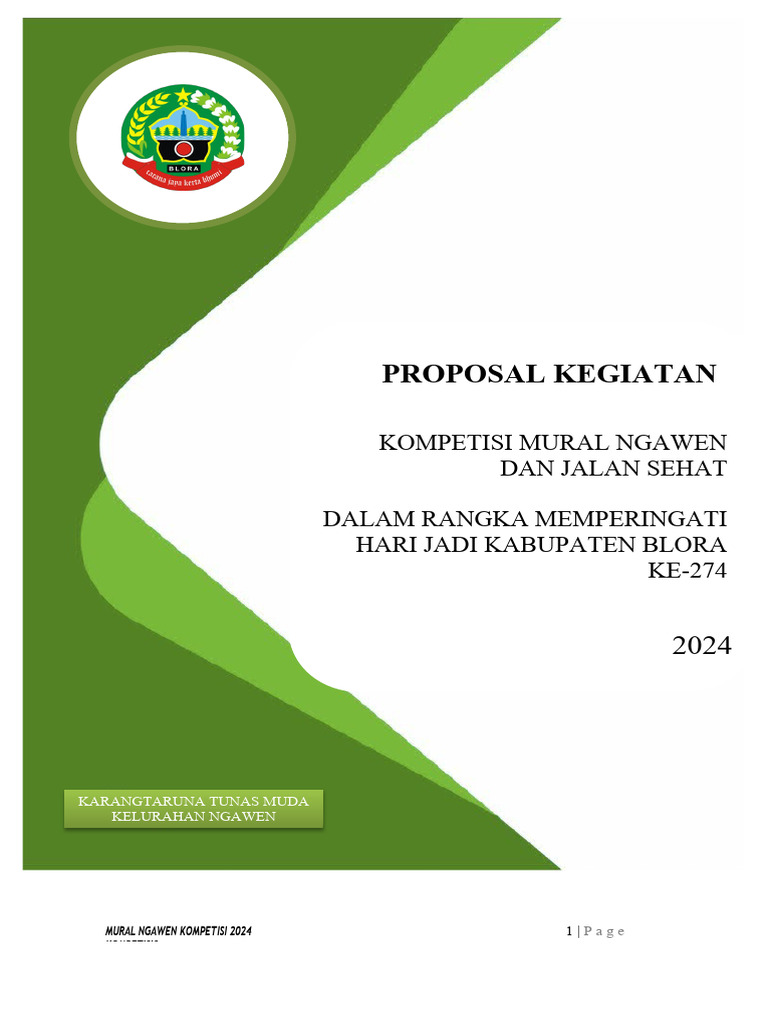 Proposal NGAWEN MURAL KOMPETISI 2024 & JALAN SEHAT | PDF