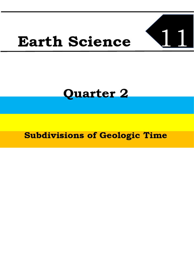 ESQ2 LESSON 15 Subdivisions of Geologic Time | PDF | Geologic Time ...