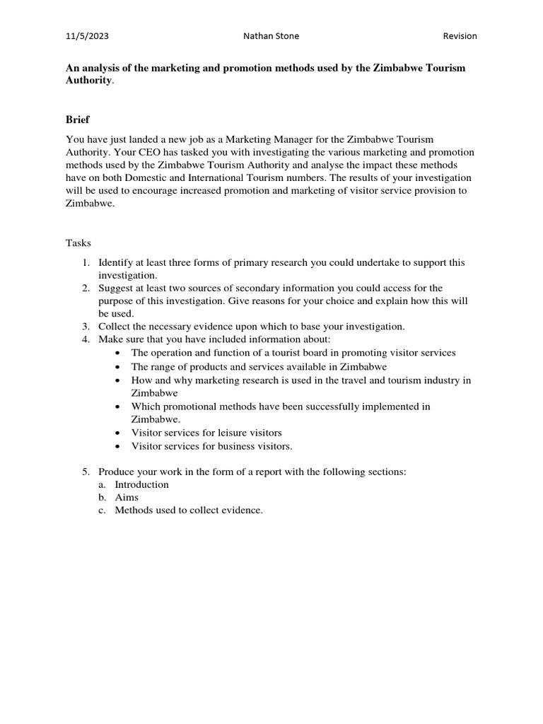 Travel and Tourism Revision Research | PDF | Tourism | Service Industries