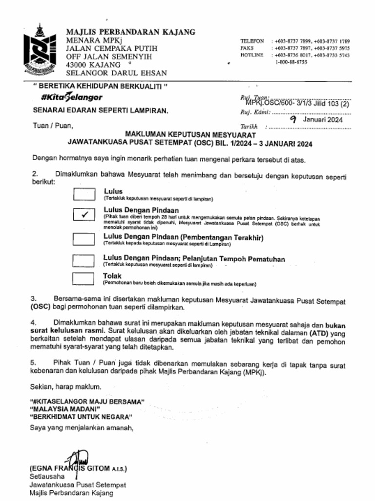 Surat Pemakluman Terperinci 09-01-2024 174902 | PDF