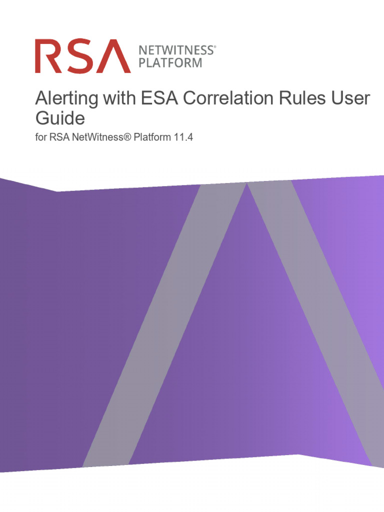 Rsa NW 11.4 Esa Alerting User Guide | PDF | Risk | Troubleshooting