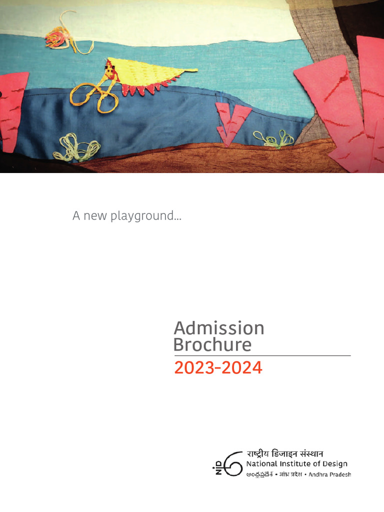 NID AP Admission Brochure 2023 24 | PDF | Pedagogy | 3 D Printing