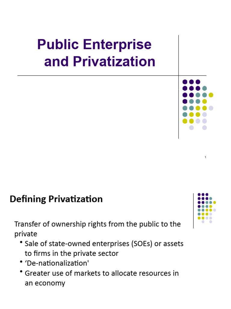 Topic 10 (Privatization) | PDF | Privatization | Economies