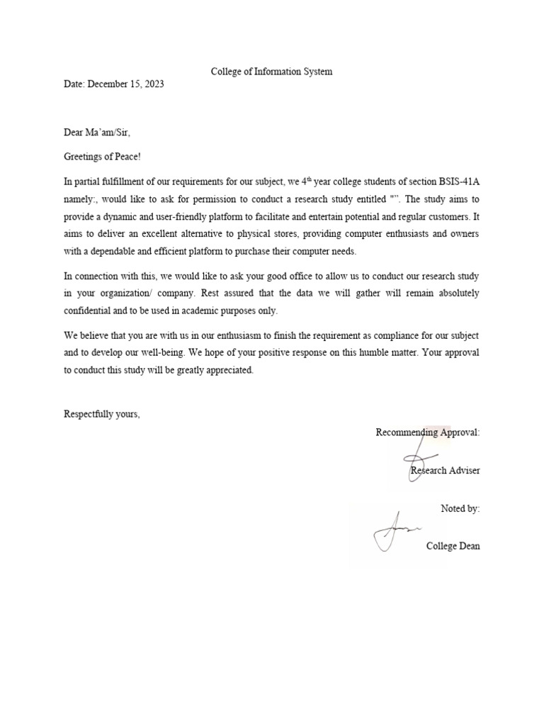 Letter of Permission Grp2 Final | PDF