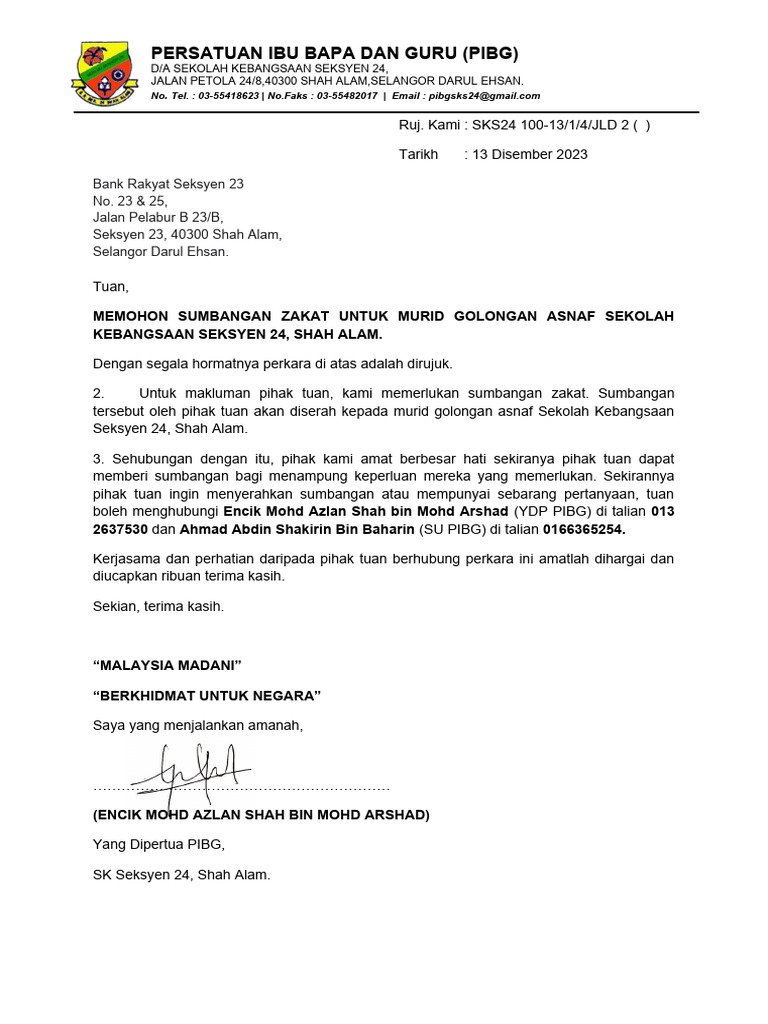 Sumbangan Golongan Asnaf Bank Rakyatdocx Pdf