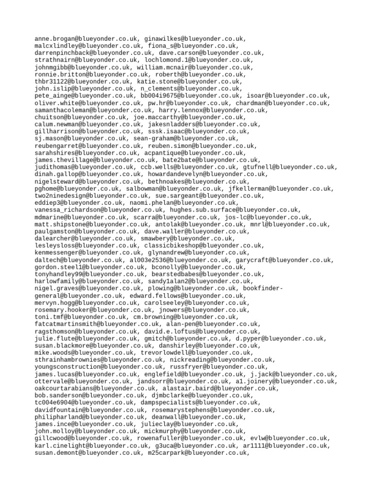 Blueyonder List | PDF