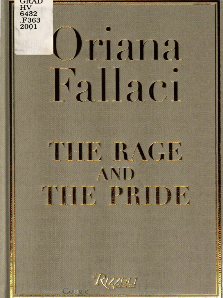 The Rage and The Pride - Oriana Fallaci - 1°, 2002 - Rizzoli Intl Pubns ...