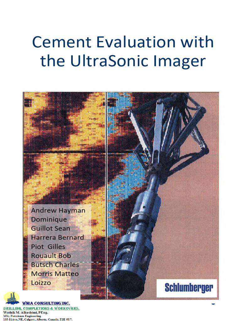 Cement Evaluation With Usit Pdf Ultrasound Acoustics