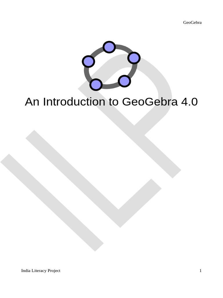 Geogebra Concept Handbook | PDF | Line (Geometry) | Perpendicular