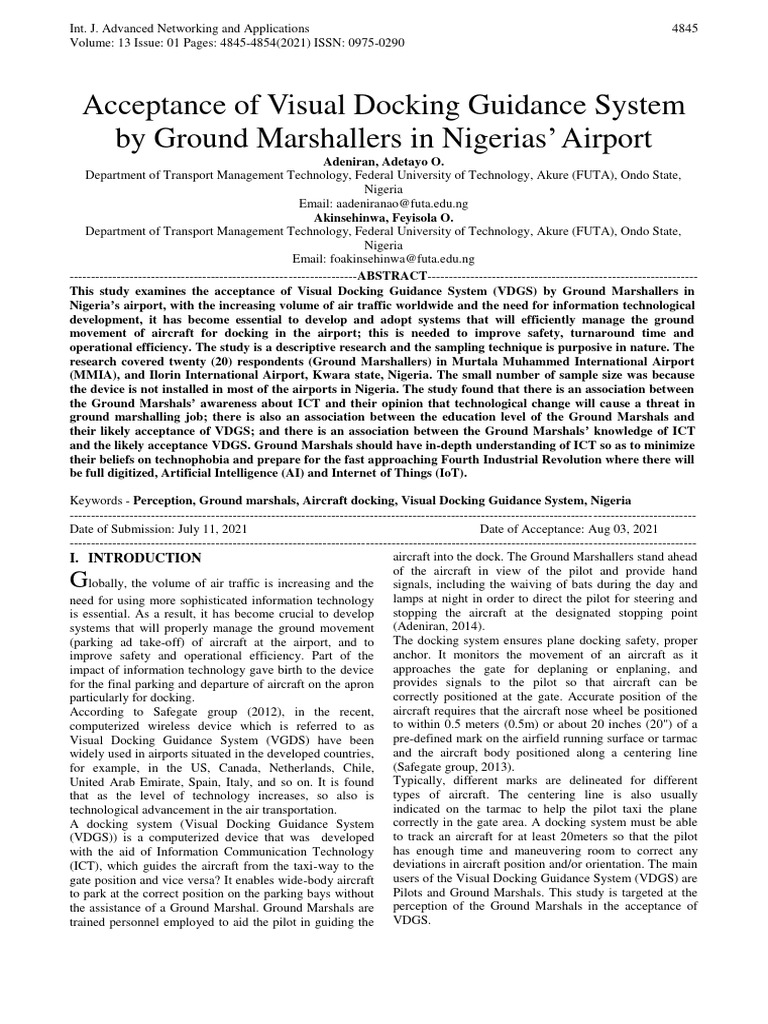 Acceptance of VDGS by Ground Marshals | PDF | Attitude (Psychology)