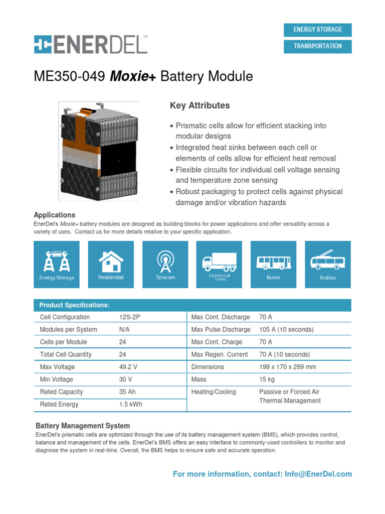 ME350 049 Moxie+ Battery Module - Final | PDF | Quantity | Electrical ...