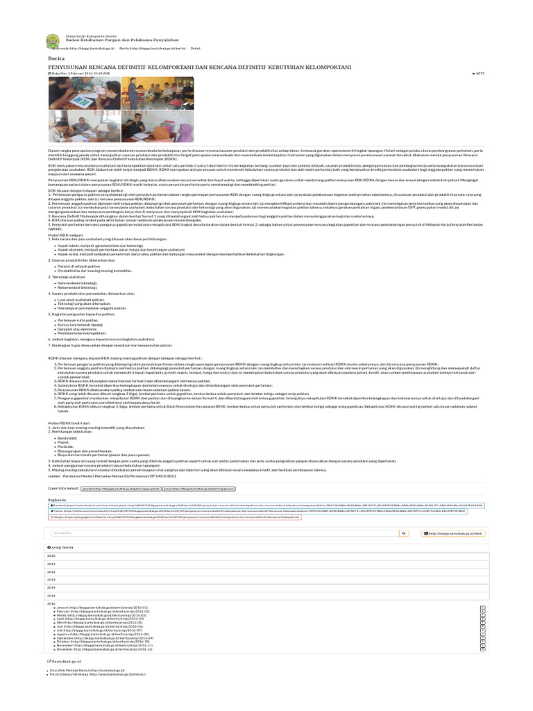Penyusunan Rencana Definitif Kelompoktani Dan Rencana Definitif ...